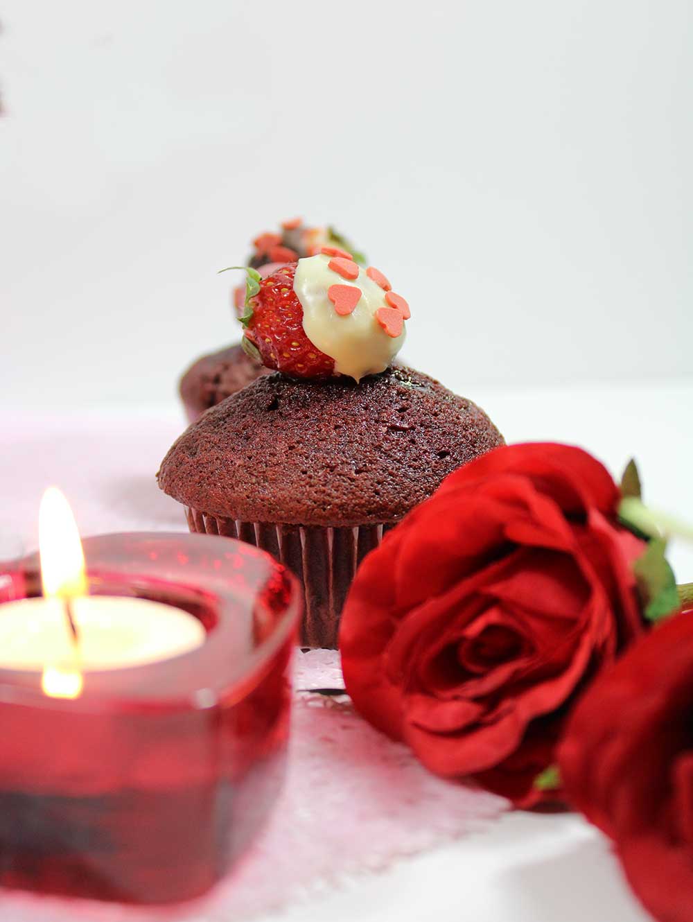RED VELVET CUPCAKES μια εκδοχή για την ημέρα του Αγίου Βαλεντίνου.